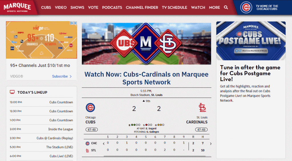 Marquee Sports Network: Stream the Official Home of the Chicago Cubs ...